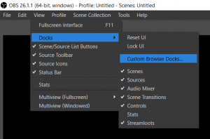 How To Add A Streamloots Page as a Dock/Panel in OBS Studio/Streamlabs OBS